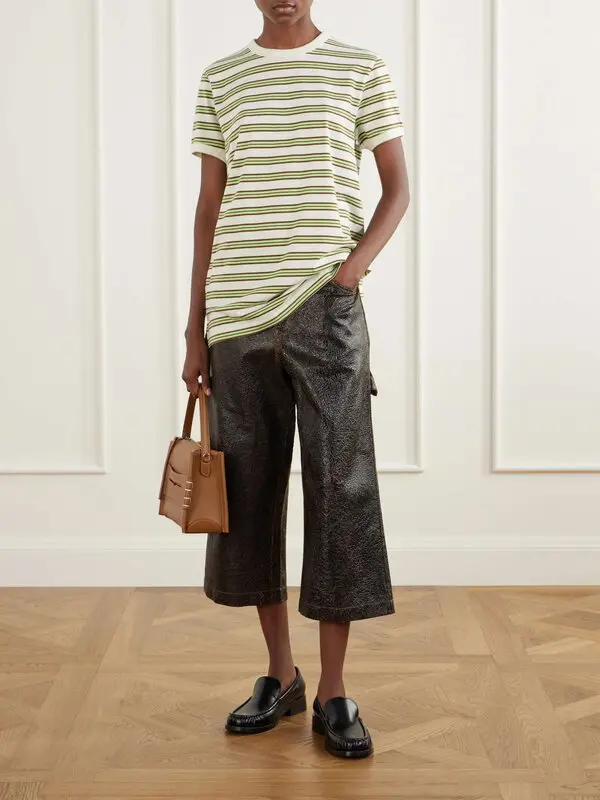 SANDERLAK Striped Cotton-jersey T-shirt