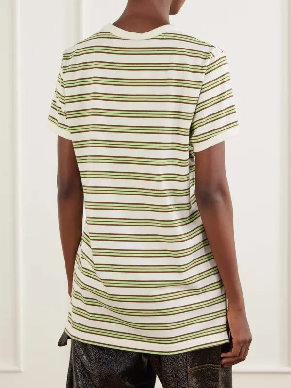 SANDERLAK Striped Cotton-jersey T-shirt