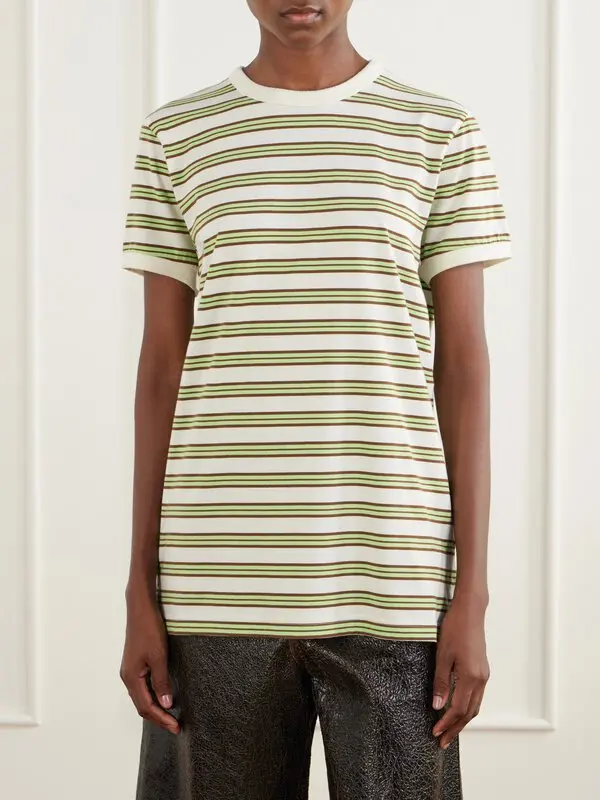SANDERLAK Striped Cotton-jersey T-shirt
