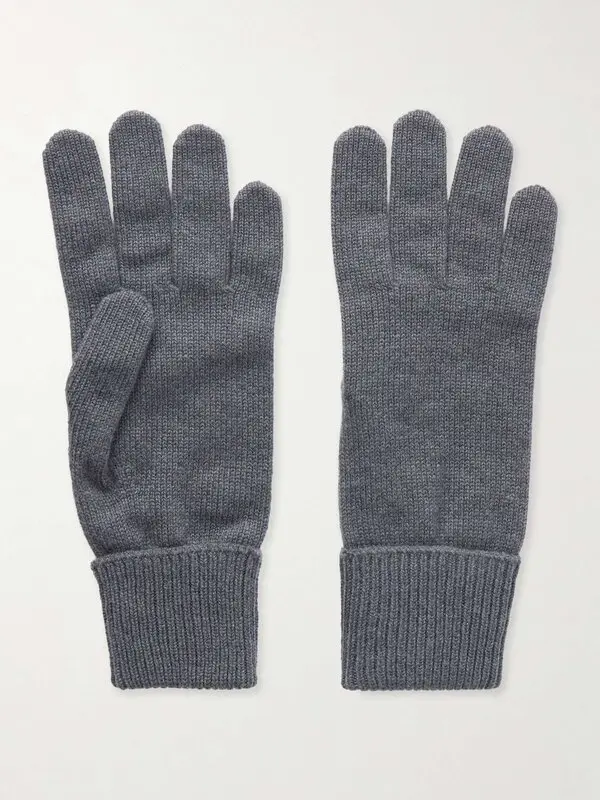 Johnstons Of Elgin Doris Cashmere-blend Gloves - Gray