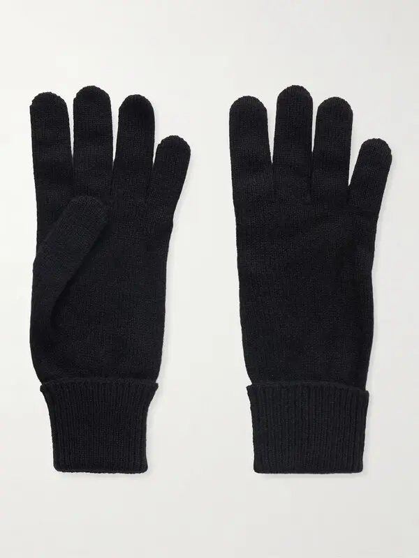 Johnstons Of Elgin Cashmere Blend Gloves - Black