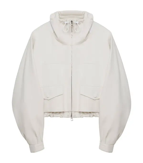 Loewe Cotton-silk Bomber Jacket - White