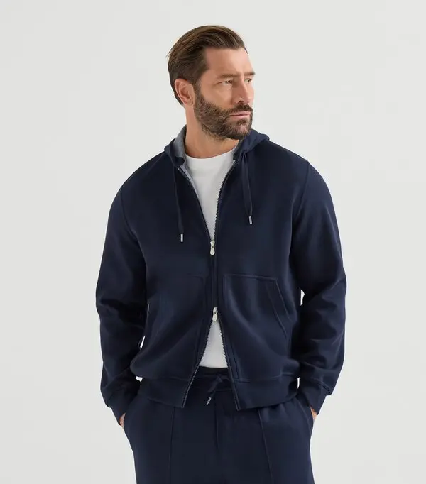 Brunello Cucinelli French Terry Zip-up Hoodie