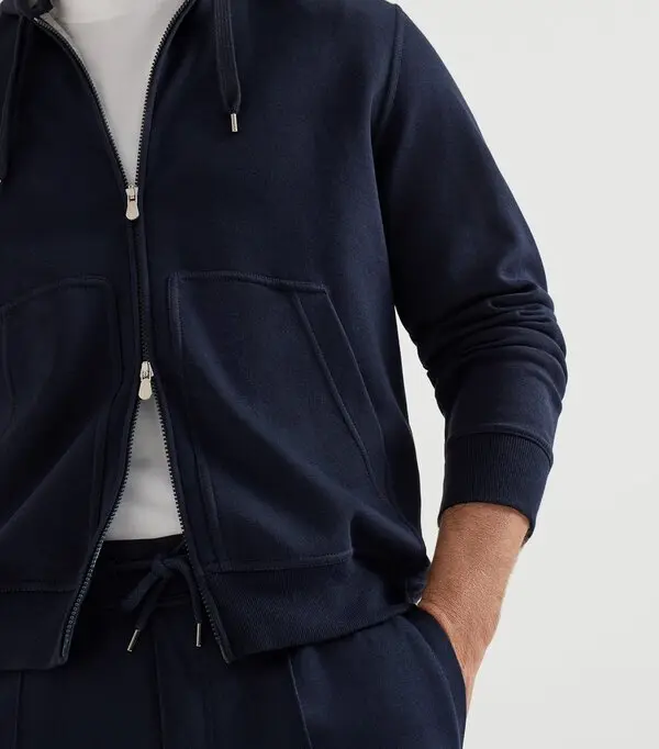 Brunello Cucinelli French Terry Zip-up Hoodie