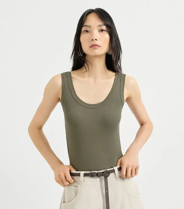 Brunello Cucinelli Stretch-cotton Tank Top