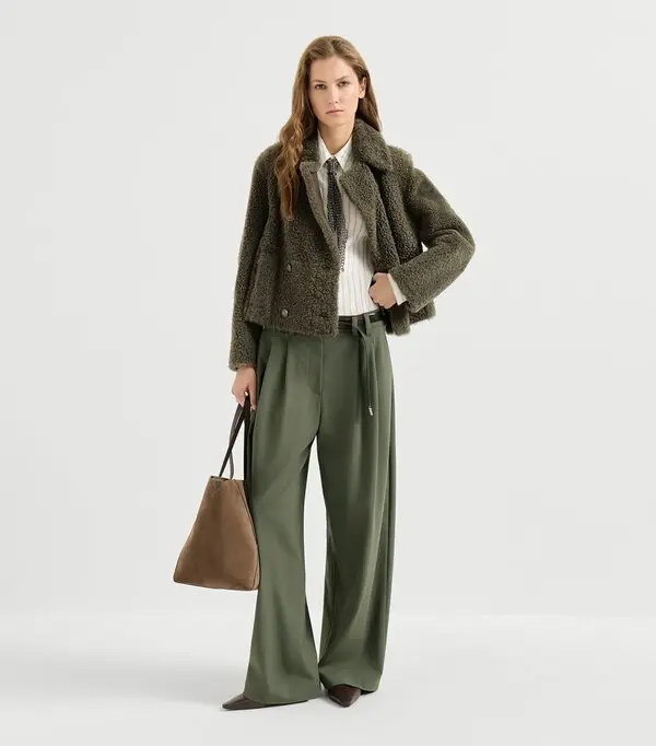 Brunello Cucinelli Tropical Luxury Wool Tailored Trousers