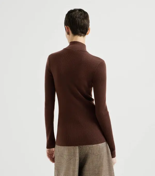 Brunello Cucinelli Wool-cashmere Half-zip Sweater