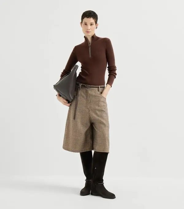 Brunello Cucinelli Wool-cashmere Half-zip Sweater