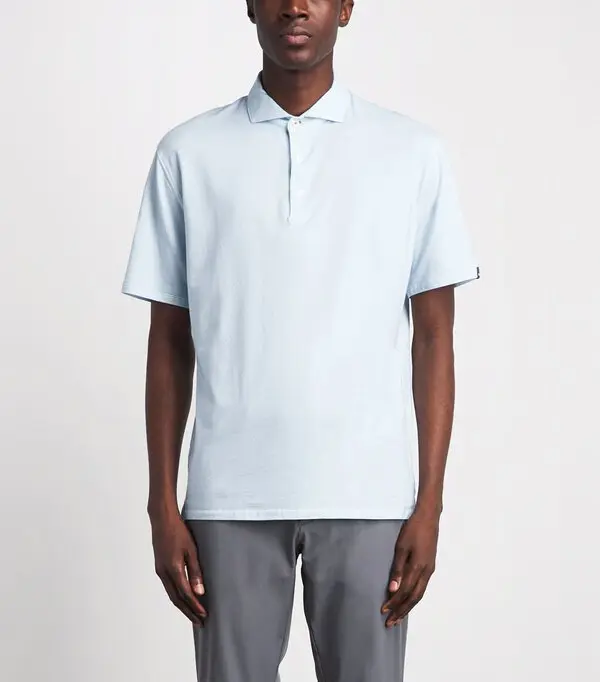 Kjus Pima Cotton Printed Hollow Polo Shirt - Blue