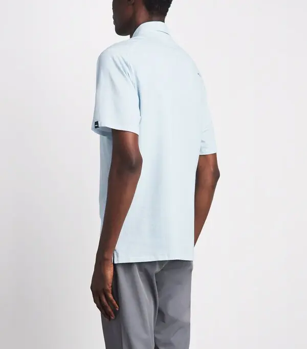 Kjus Pima Cotton Printed Hollow Polo Shirt - Blue