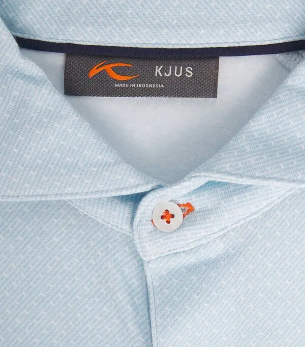Kjus Pima Cotton Printed Hollow Polo Shirt - Blue