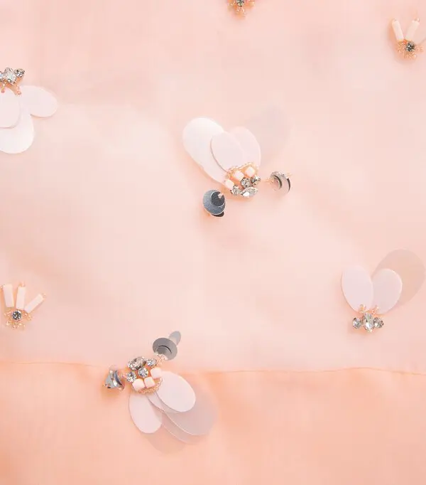 Simkhai Embellished Organza Delilah Midi Skirt