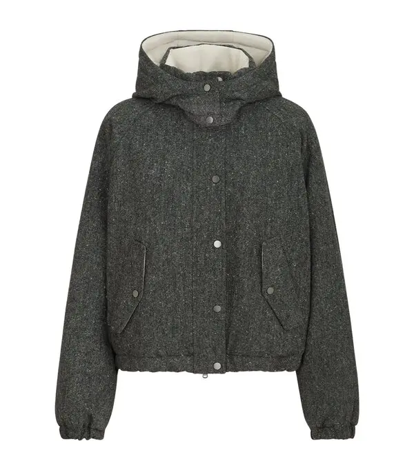 Brunello Cucinelli Down Virgin Wool-blend Hooded Jacket