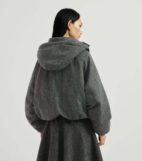 Brunello Cucinelli Down Virgin Wool-blend Hooded Jacket