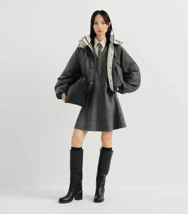 Brunello Cucinelli Down Virgin Wool-blend Hooded Jacket