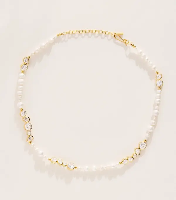Completedworks Plated Freshwater Pearl Glitch Choker