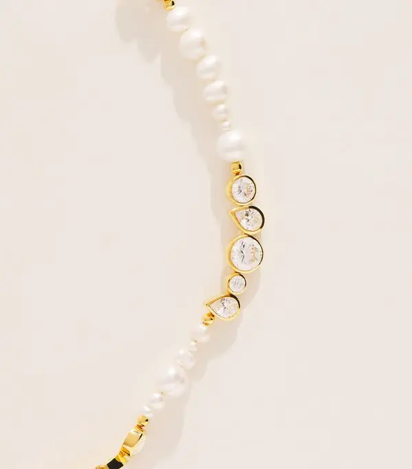 Completedworks Plated Freshwater Pearl Glitch Choker