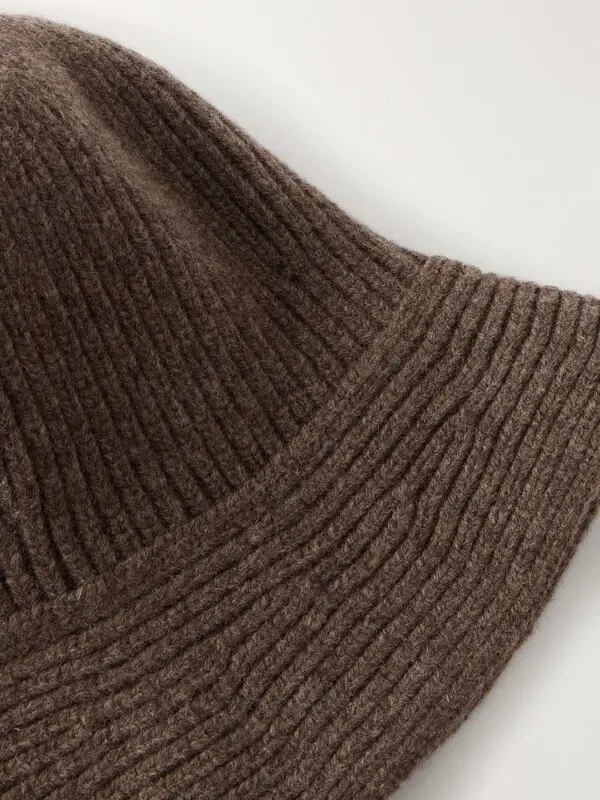 Nour Hammour Bruno Ribbed Merino Wool And Cashmere-blend Bucket Hat