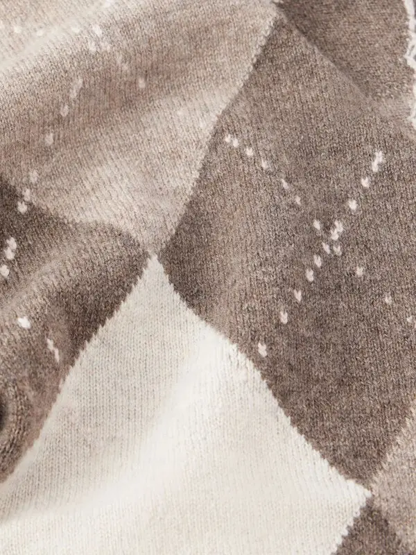 Johnstons Of Elgin Clan Checked Cashmere Scarf