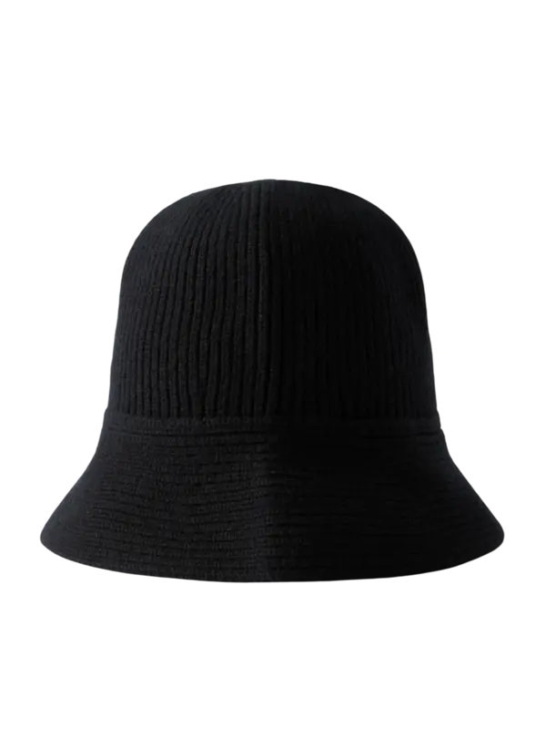 Nour Hammour Bruno Ribbed Merino Wool And Cashmere-blend Bucket Hat - Black