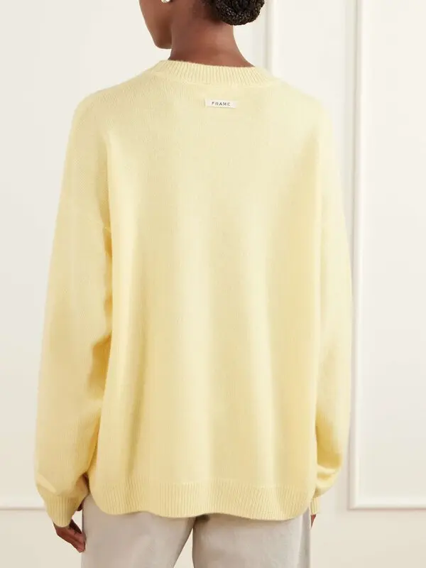 FRAME Sotheby's Logo-embroidered Cashmere Sweater