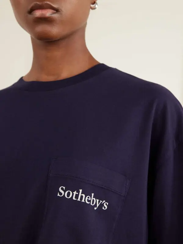 FRAME Sotheby's Logo-embroidered Cotton-jersey Sweatshirt