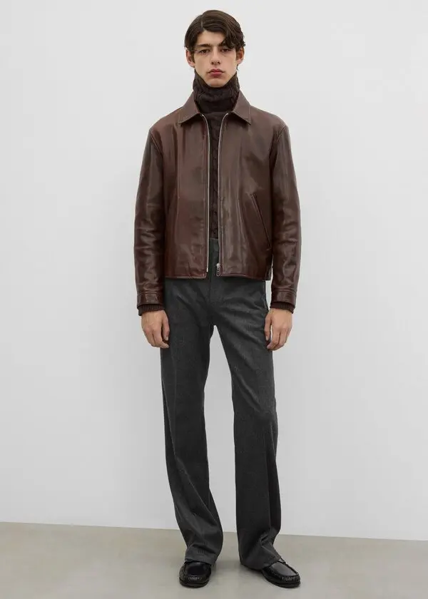 TOTEME Zip Leather Jacket