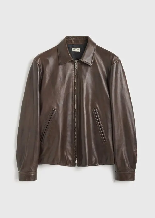 TOTEME Zip Leather Jacket