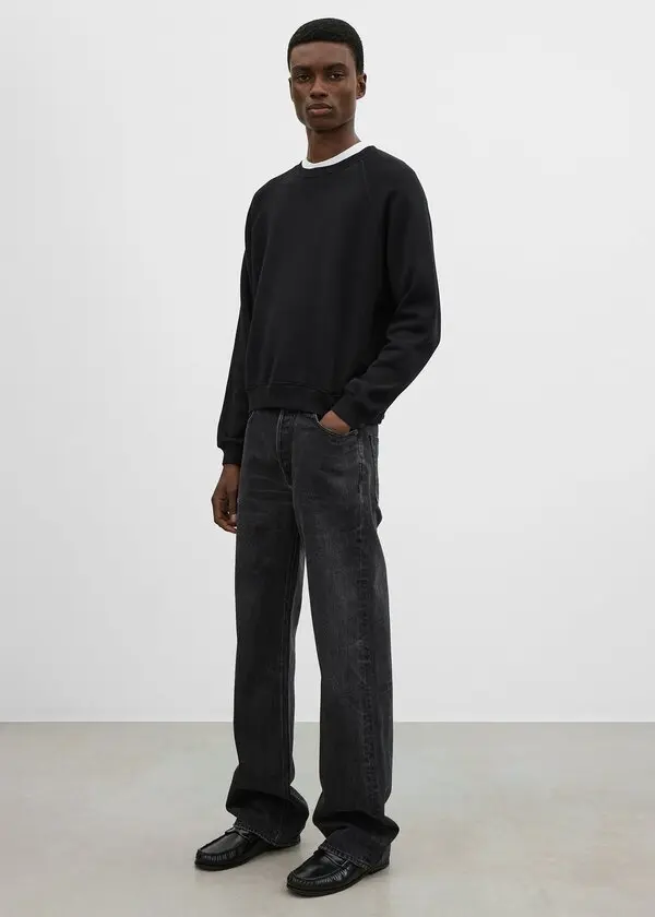 TOTEME Cotton Silk Sweatshirt - Black