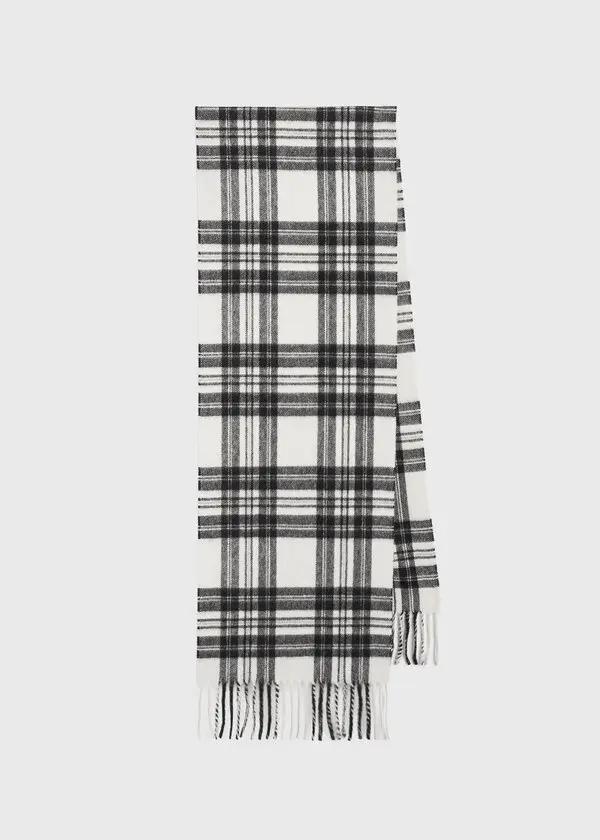 TOTEME Check Scarf White/black - White,black