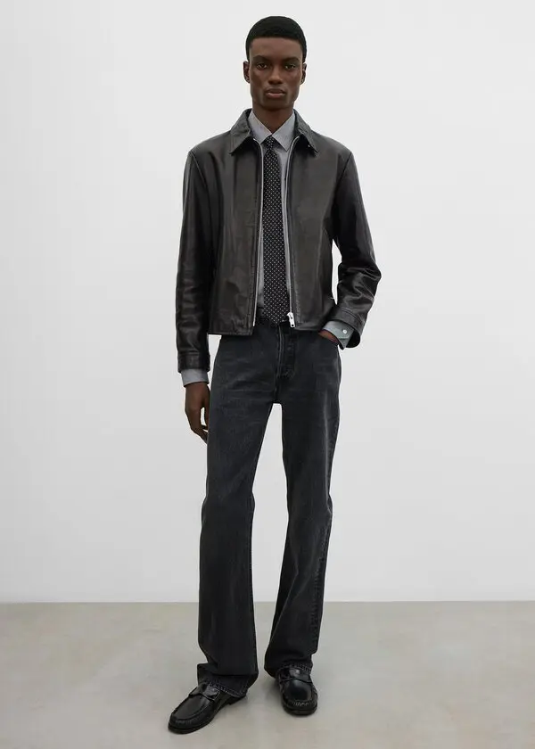 TOTEME Zip Leather Jacket - Black