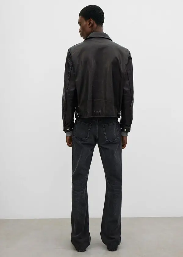 TOTEME Zip Leather Jacket - Black