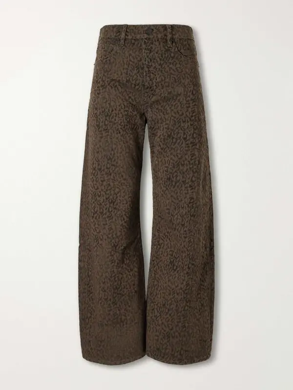 FRAME The Bow Crop Leopard-print High-waisted Tapered Jeans - Leopard Print