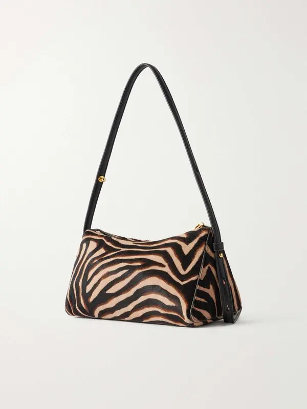 Veronica Beard Ziger Animal-print Calf Hair Shoulder Bag