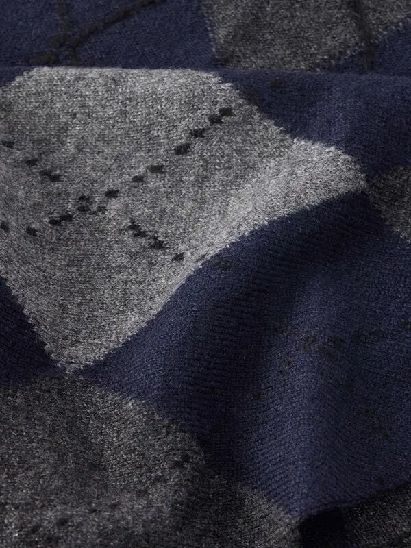 Johnstons Of Elgin Clan Checked Cashmere Scarf