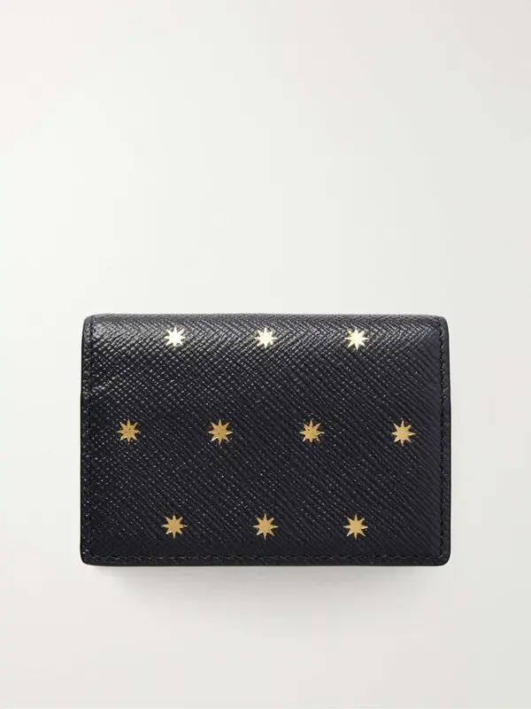 Smythson Panama Printed Leather Wallet