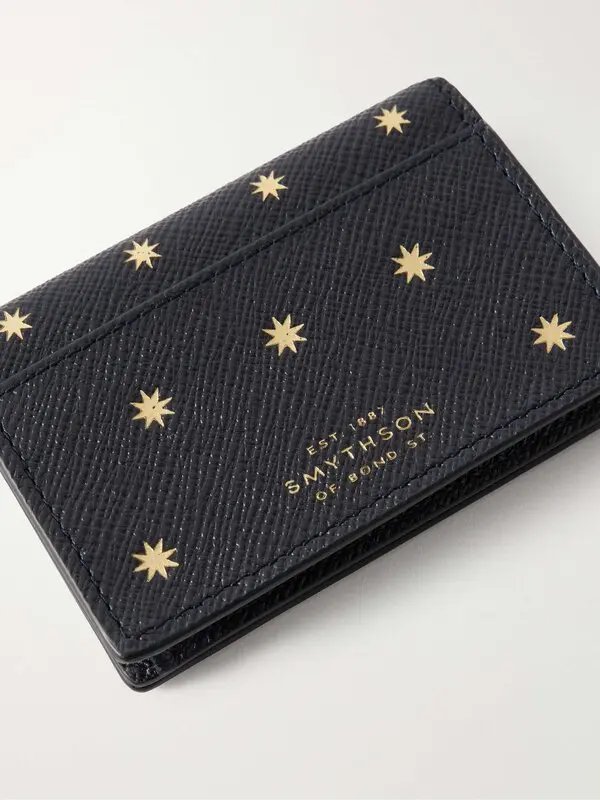 Smythson Panama Printed Leather Wallet