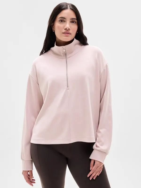 Athleta Seasoft Classic 1/4 Zip Sweatshirt