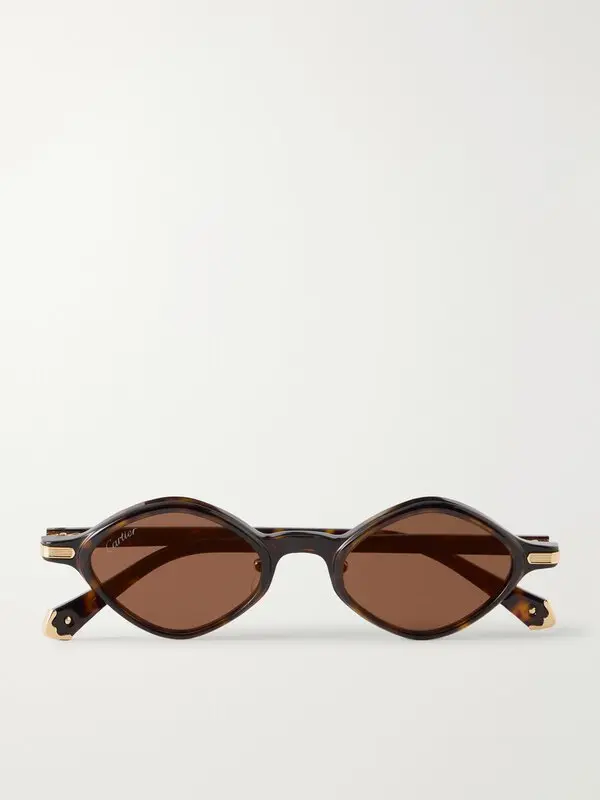 Cartier Signature Acetate Sunglasses - Brown