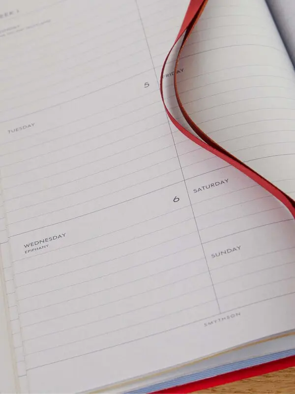 Smythson Mara 2027 Croc-embossed Leather Diary