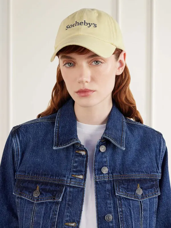 FRAME Sotheby's Embroidered Cotton-canvas Cap