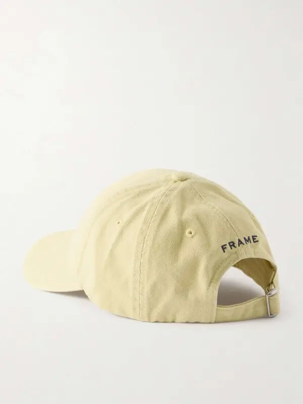 FRAME Sotheby's Embroidered Cotton-canvas Cap