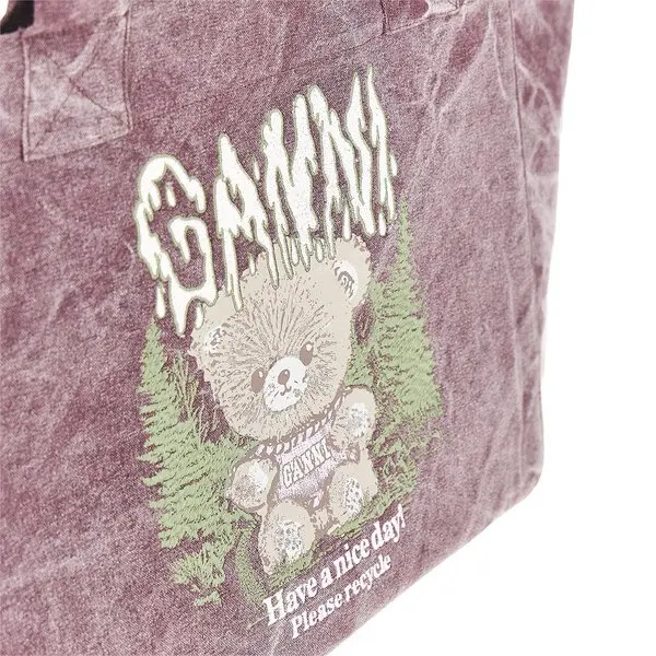 GANNI Forest Teddy' Large Tote Bag