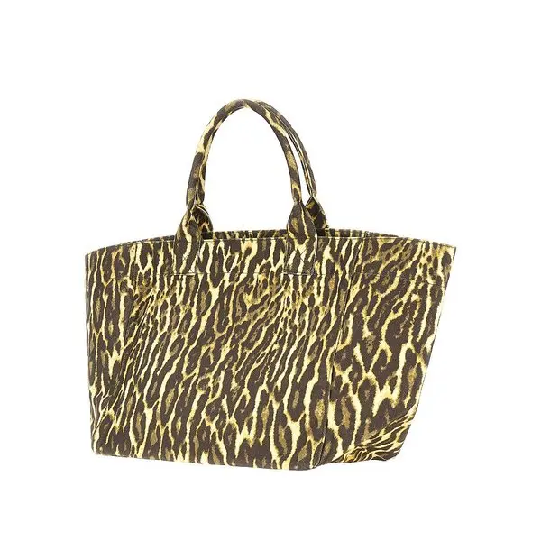 GANNI Leopard Canvas Xxl Tote Bag