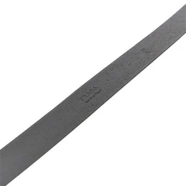 Prada Leather Belt With Logo Buckle