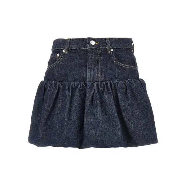 GANNI Denim Mini Bubble Skirt