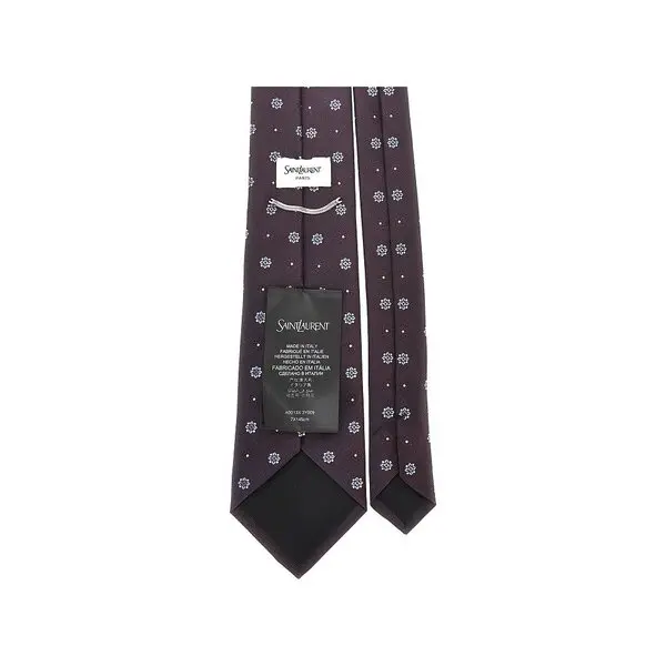 Saint Laurent Sik Jacquard Necktie