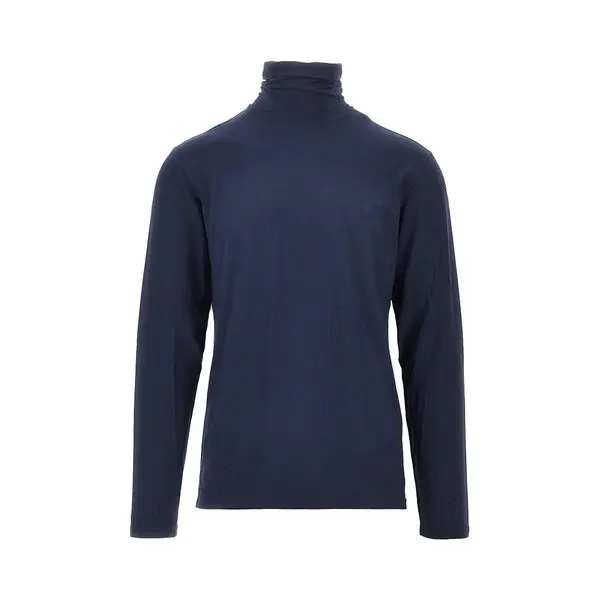 EA BODYWEAR Tretch Jerey Turtleneck Top - Blue