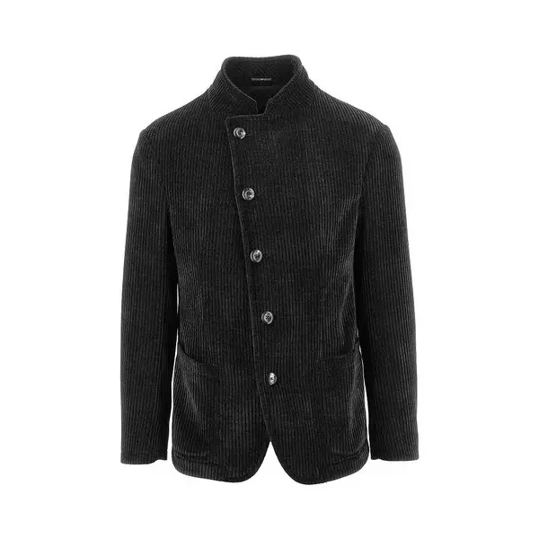 Emporio Armani Ribbed Chenille Jacket - Black