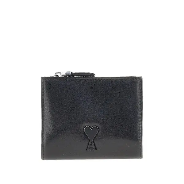 AMI Paris Leather Bi-fold Voulez-vous Wallet